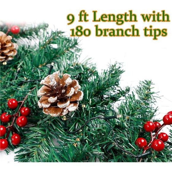 Holiday | 9 Foot Christmas Lighted Garland Christmas Garland With ...